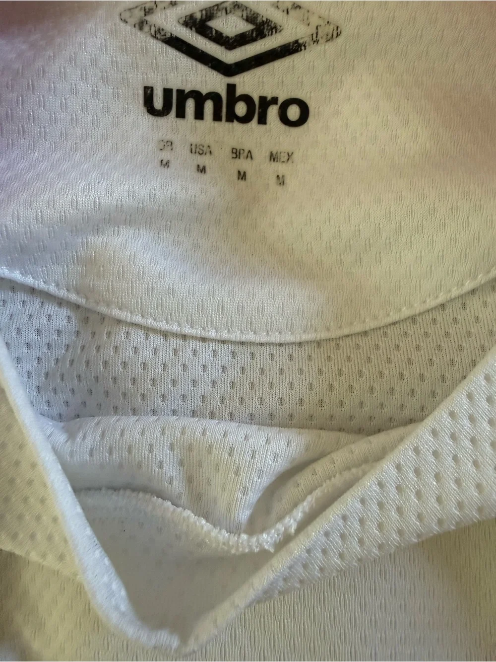 Umbro | Shirts | Fpf Peru Umbro White Mesh Soccer Jersey With Black ...